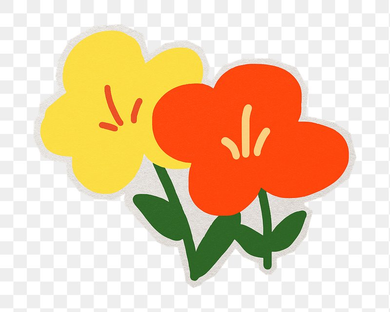 Colorful Doodle Flowers PNG Images | Free Photos, PNG Stickers ...