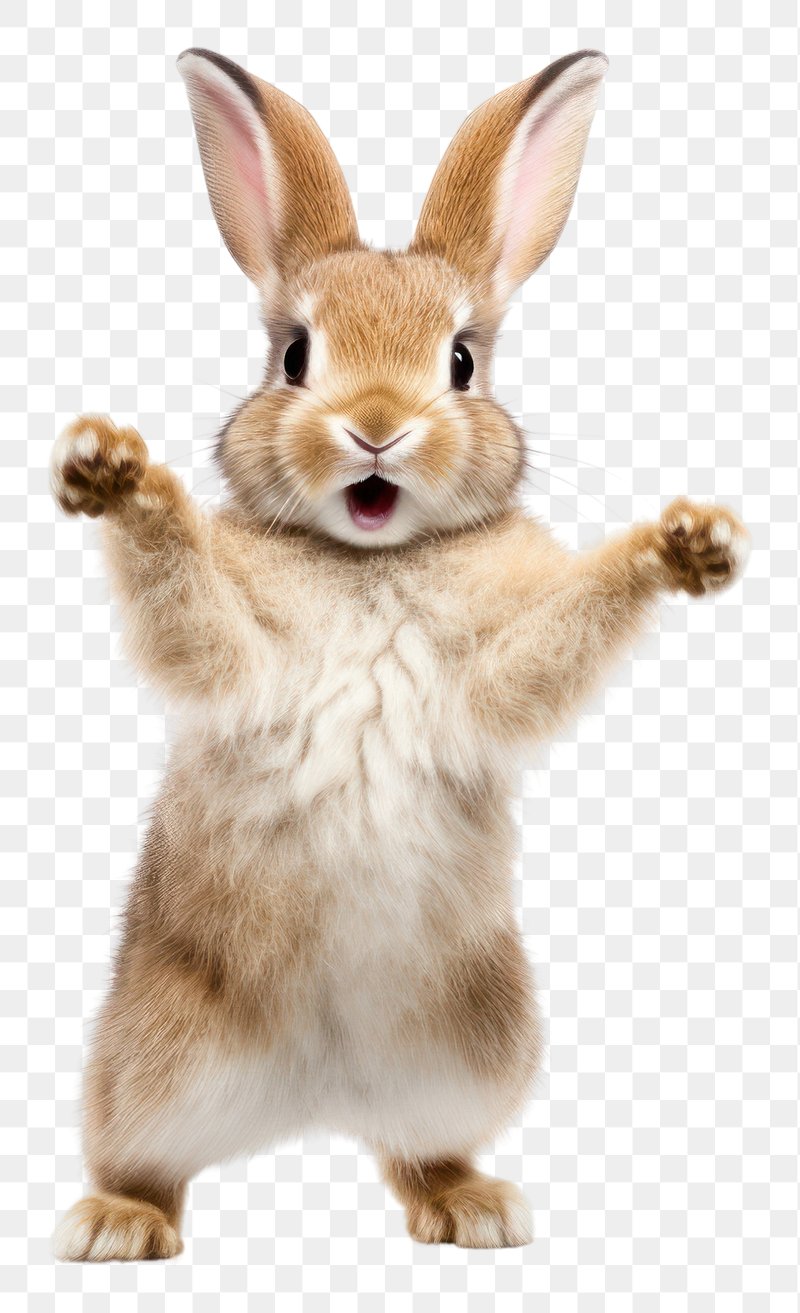 PNG Happy smiling rabbit dance | Premium PNG - rawpixel
