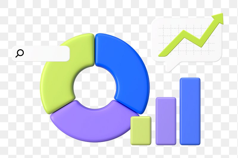 Business graphs png sticker, 3D | Premium PNG - rawpixel