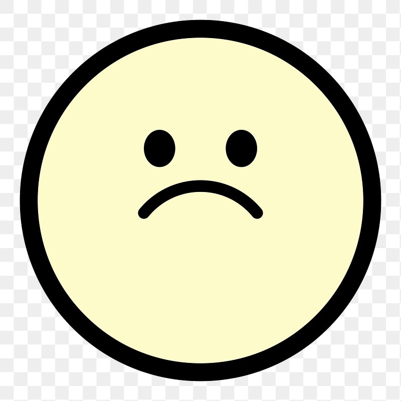 Simple sad face icon isolated | Free - rawpixel