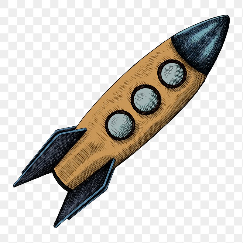 Vintage Rocket Clipart Image