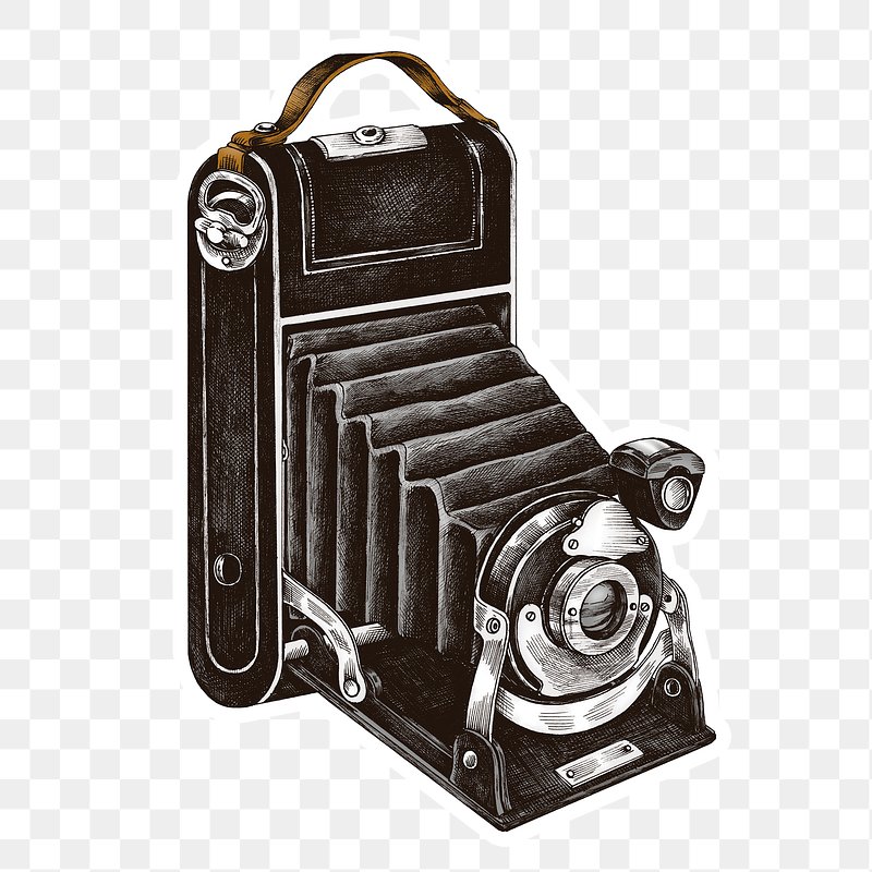 Hand drawn retro film camera | Free PNG Sticker - rawpixel