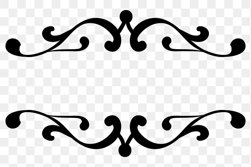 Black ornamental filigree png frame | Free PNG Sticker - rawpixel