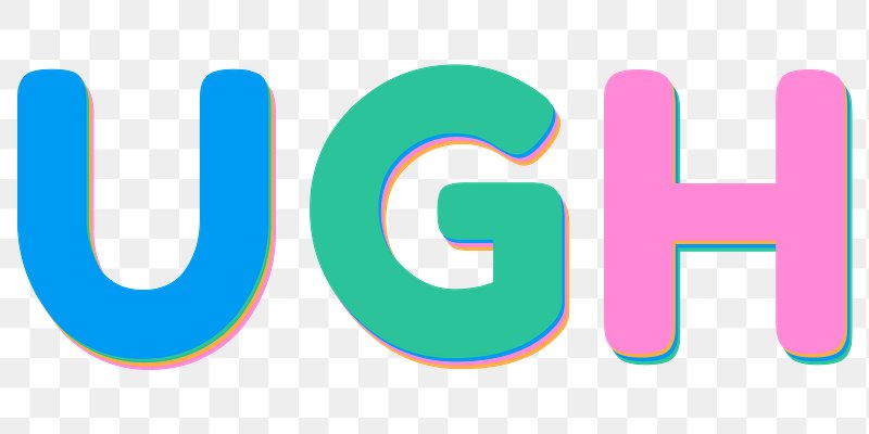 Word ugh png text typography | Free PNG Sticker - rawpixel