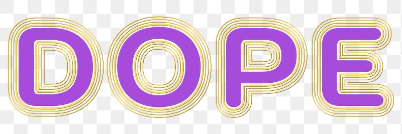 Transparent dope offset stroke typography | Free PNG Sticker - rawpixel