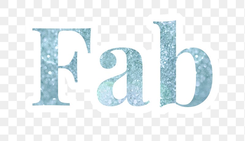 Fab glitter font sticker with a white | Free PNG Sticker - rawpixel