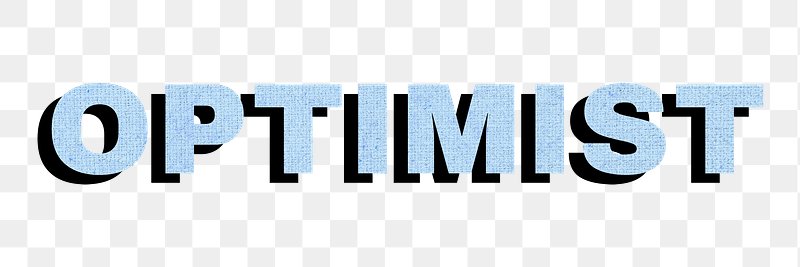 Optimist png colorful bold font | Free PNG Sticker - rawpixel