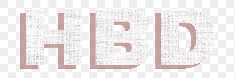 Text HBD png typography font | Free PNG Sticker - rawpixel