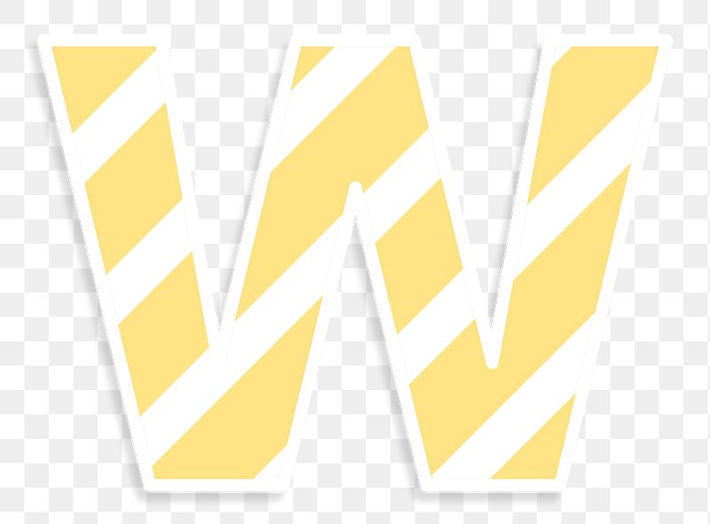 Letter W PNG Yellow Images | Free Photos, PNG Stickers, Wallpapers ...