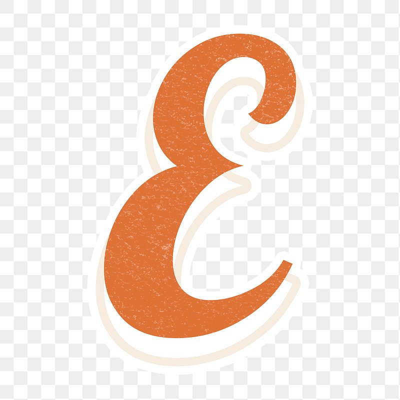 Orange Letter E