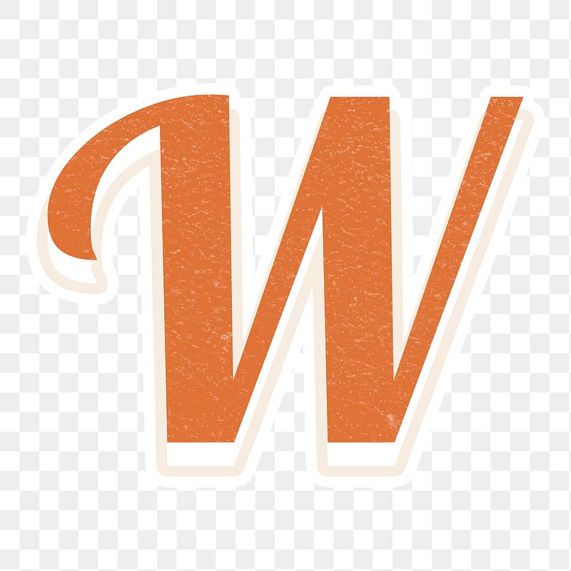 Letter W bold font lettering | Free PNG Sticker - rawpixel