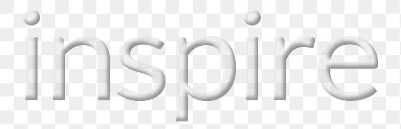 Word inspire embossed font png | Free PNG Sticker - rawpixel