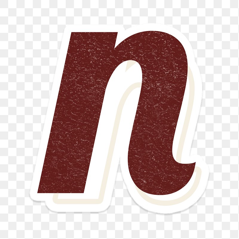 Letter N abc calligraphy handwriting | Free PNG Sticker - rawpixel
