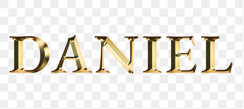 Daniel Typography PNG Images | Free Photos, PNG Stickers, Wallpapers ...