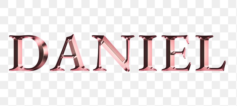 Daniel Typography PNG Images | Free Photos, PNG Stickers, Wallpapers ...