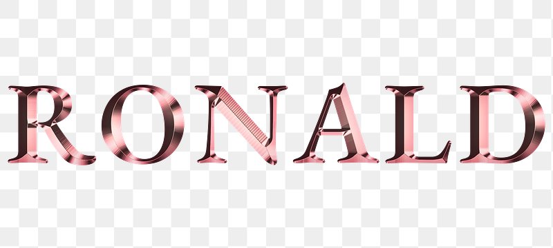 Ronald Golden Name Typography Design Element Images | Free Photos, PNG ...