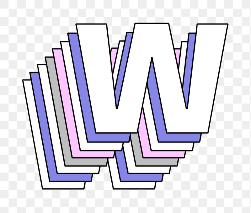 3d Layered W Letter Pastel Stylized Typography Images | Free Photos ...