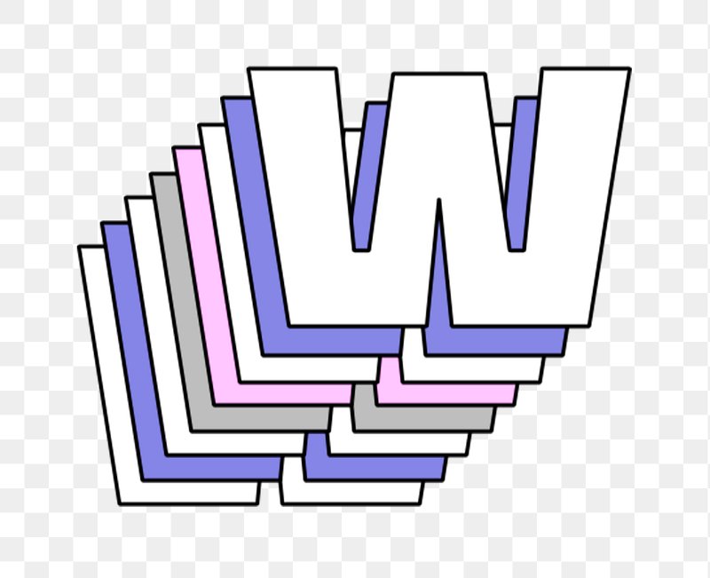 3d Layered W Letter Pastel Stylized Typography Images | Free Photos ...