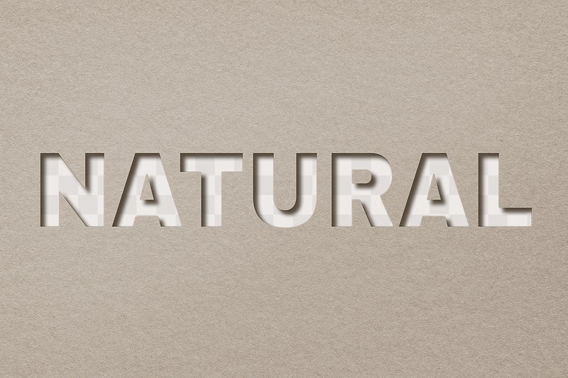 Paper cut natural word png | Free PNG Sticker - rawpixel