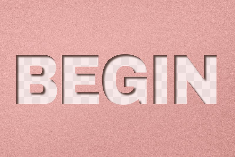 Begin word png clipart paper | Free PNG Sticker - rawpixel