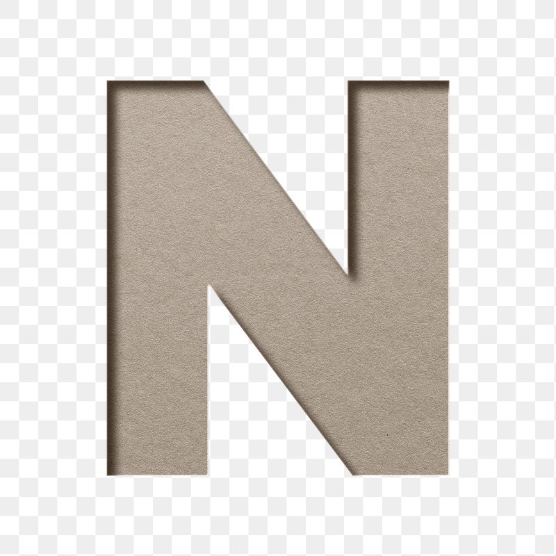 N Letter Paper Cut PNG Alphabet Typography Font Images | Free Photos ...