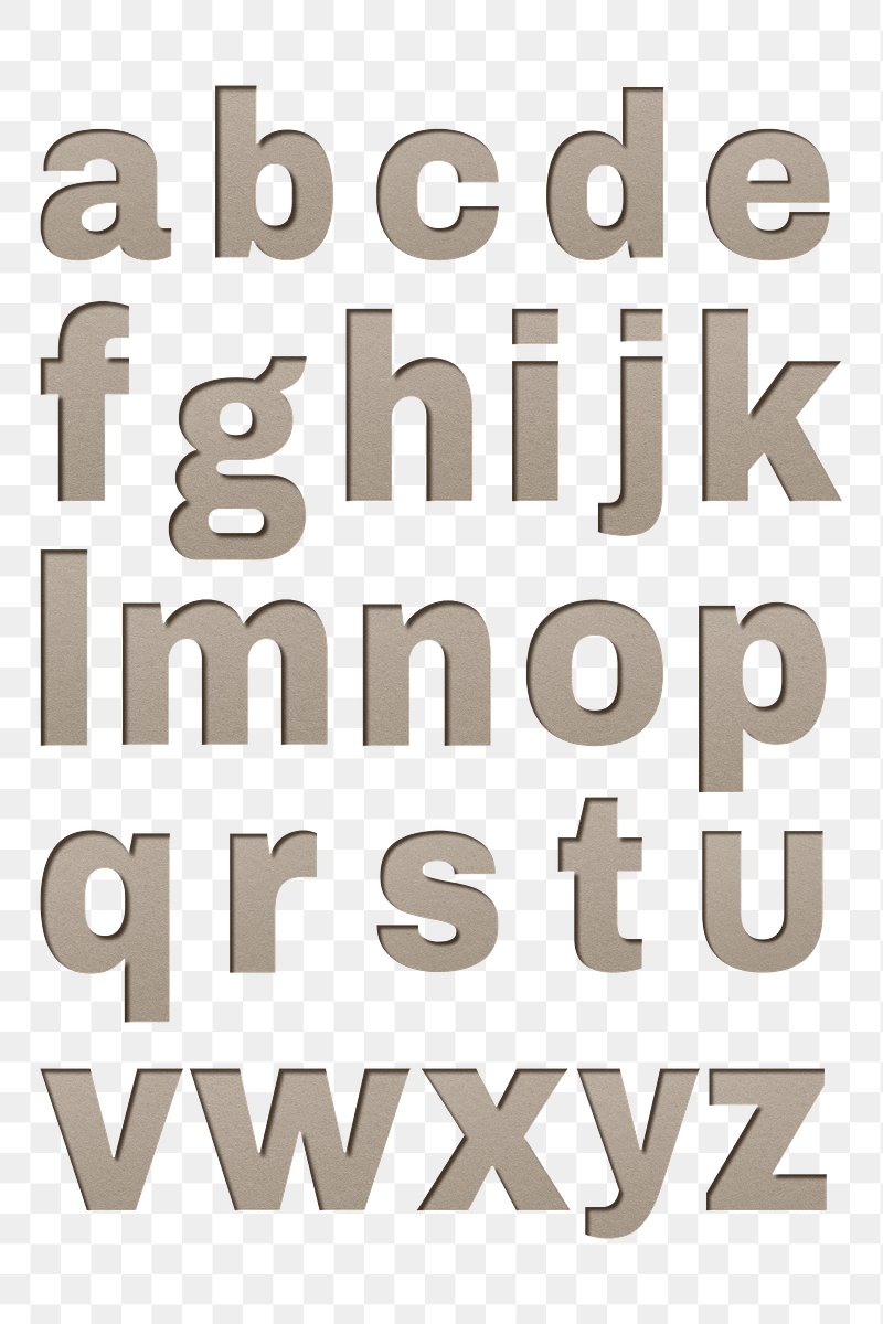 Alphabet lowercase png paper cut | Free PNG - rawpixel