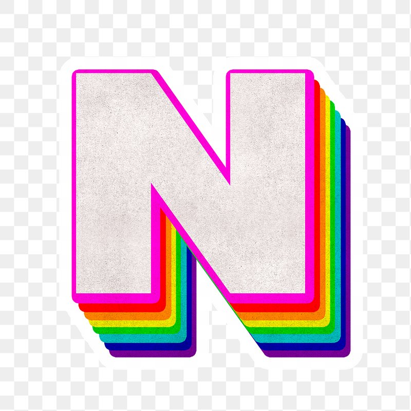 Letter N Rainbow Images | Free Photos, PNG Stickers, Wallpapers ...