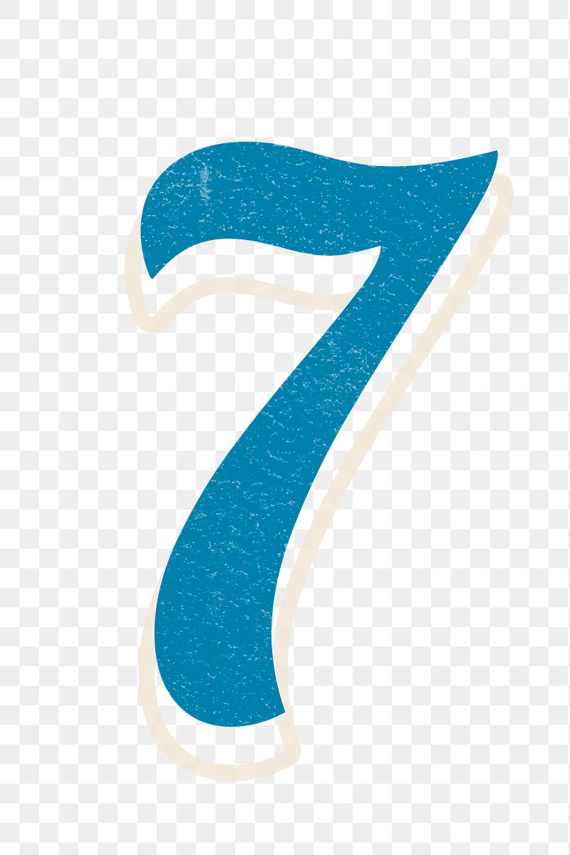 Png number 7 retro typography | Free PNG Sticker - rawpixel