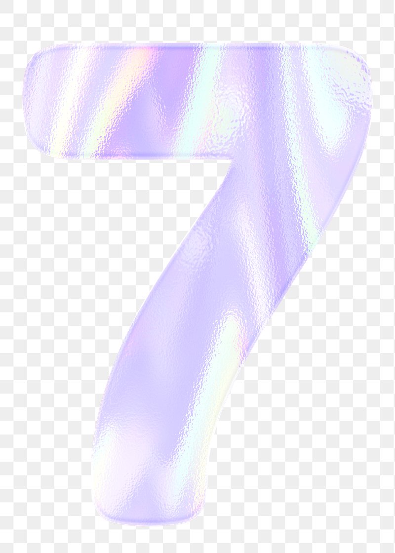 Pastel Holographic Number 7 Images | Free Photos, PNG Stickers ...
