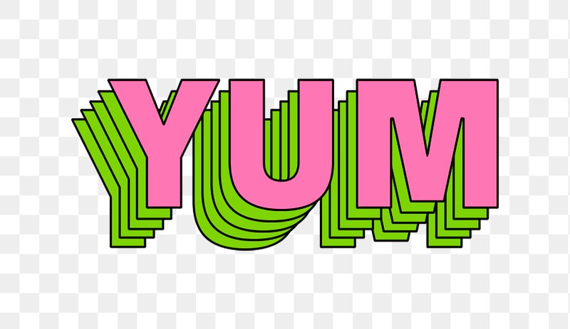 Retro multilayered yum png typeface | Free PNG Sticker - rawpixel
