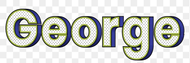 Male name George typography word | Free PNG Sticker - rawpixel