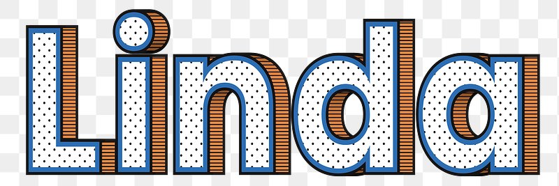 Linda name png lettering font | Free PNG Sticker - rawpixel
