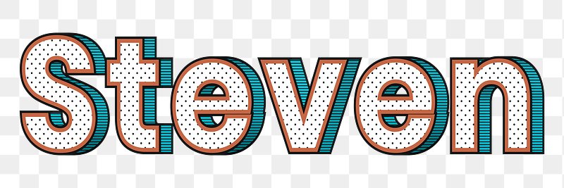 Dotted Steven male name png | Free PNG Sticker - rawpixel