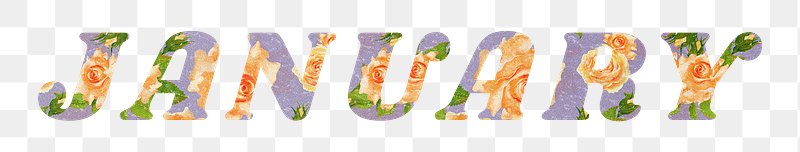 January png floral pattern font | Free PNG Sticker - rawpixel
