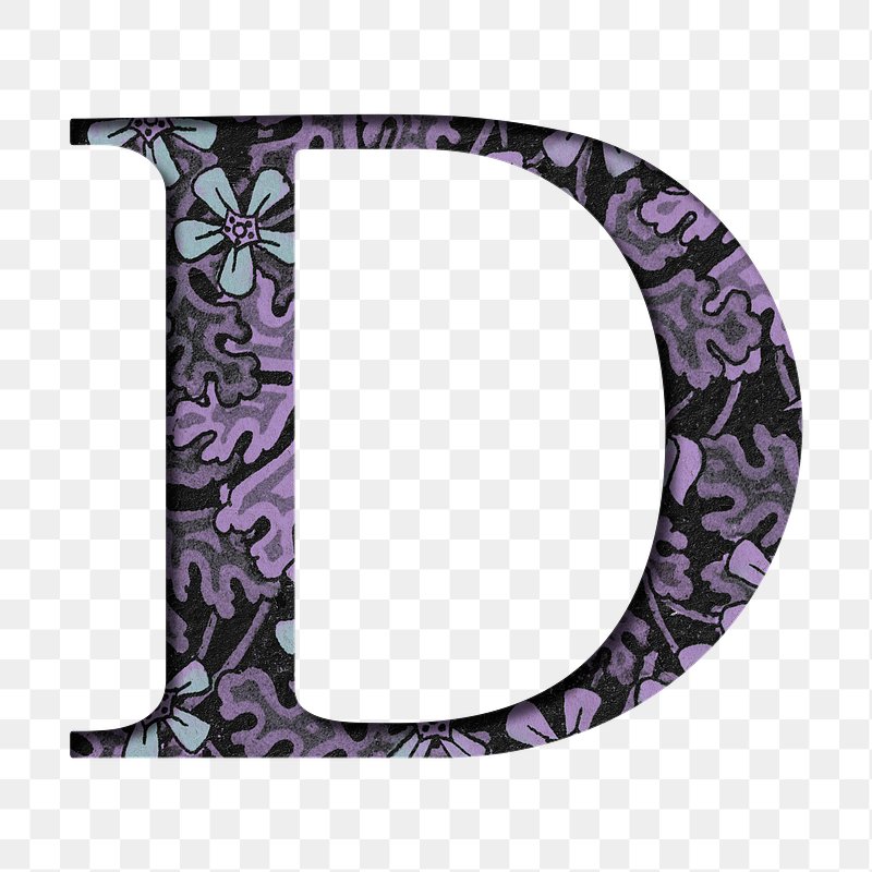 Letter D Floral Font Typography PNG Images | Free Photos, PNG Stickers ...