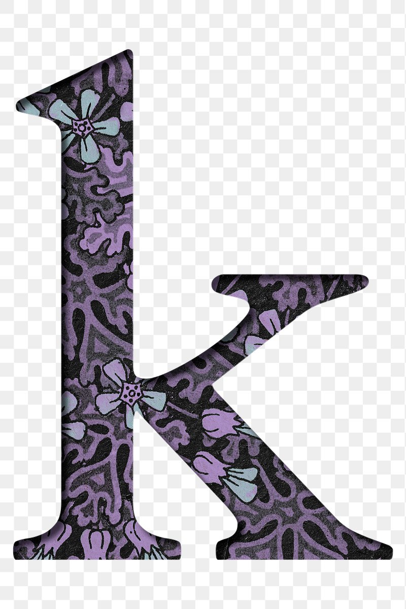 Purple Letter K
