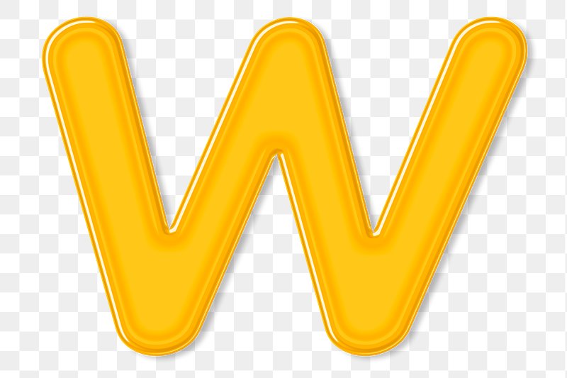 Letter W PNG Yellow Images | Free Photos, PNG Stickers, Wallpapers ...