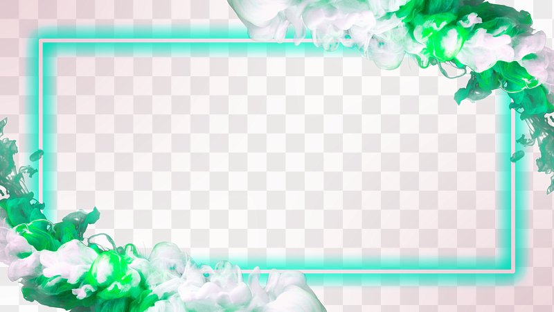 Green neon frame png smoke | Free PNG Sticker - rawpixel
