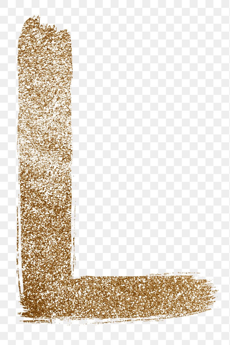 Gold Transparent L Letter Brushed Typography Images | Free Photos, PNG ...