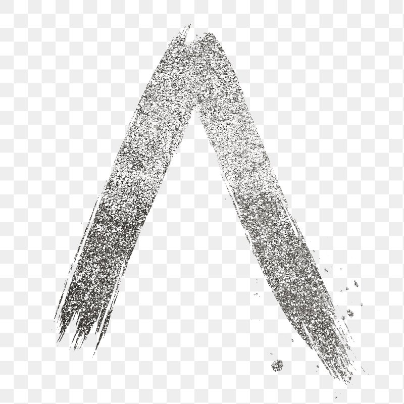 Silver glitter caret symbol png | Free PNG Sticker - rawpixel