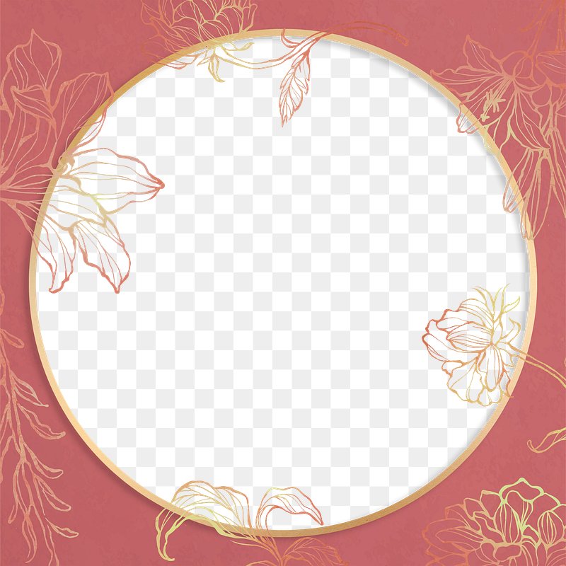 Red Flower Circle Frame PNG Images | Free Photos, PNG Stickers ...