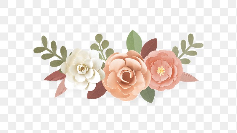 Floral paper craft design element | Premium PNG Sticker - rawpixel