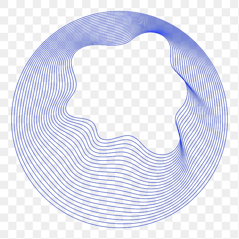 3D abstract blue round shape | Premium PNG Sticker - rawpixel