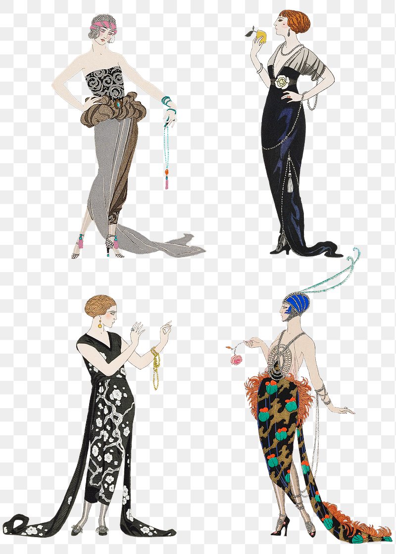 1920s women's fashion png party | Free PNG Sticker - rawpixel