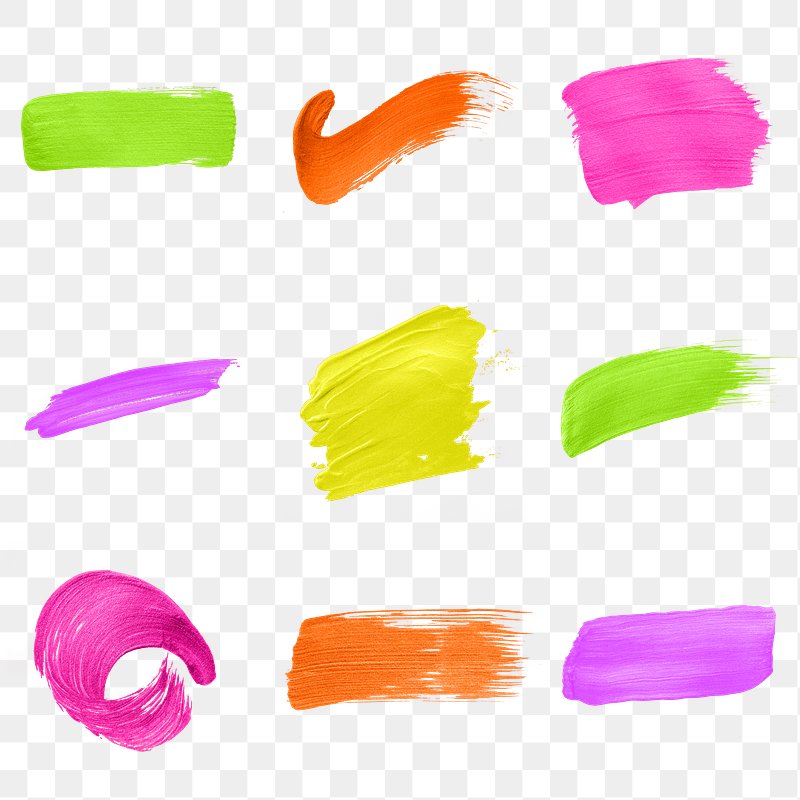 Neon Brush Stroke PNG Images | Free Photos, PNG Stickers, Wallpapers ...