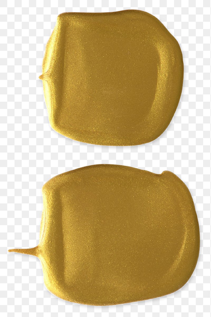 Metallic yellow paint strokes collection | Free PNG - rawpixel