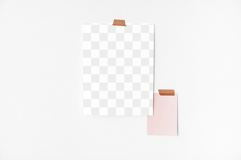 Paper mockup png mockup taped | Free PNG Mockup - rawpixel