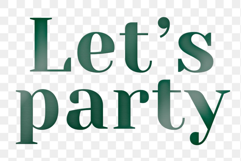 Png let's party sticker typography | Free PNG Sticker - rawpixel