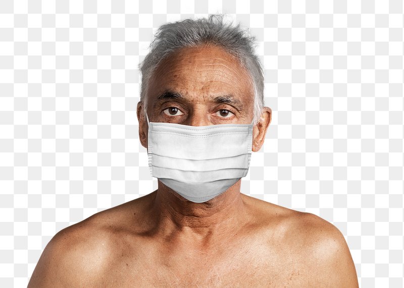 Old man wearing a face | Free PNG - rawpixel