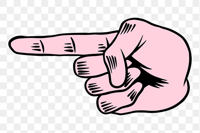 Cartoon Hand Pointing Right
